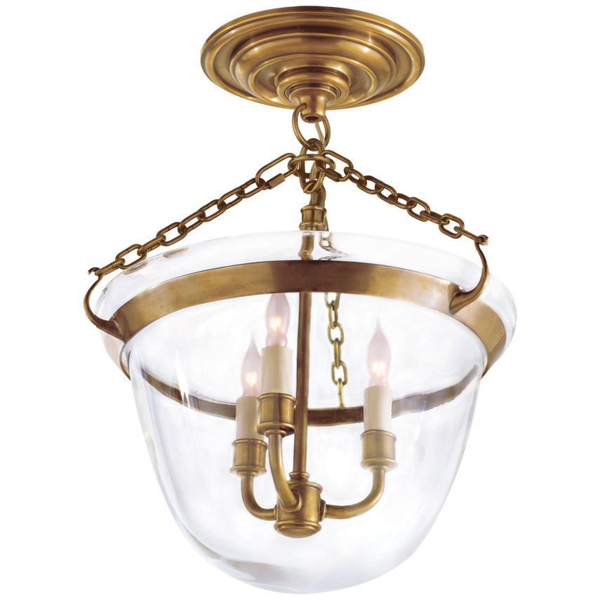 Visual Comfort & Co. Country Semi-Flush Bell Jar Lantern – Lighting Gallery